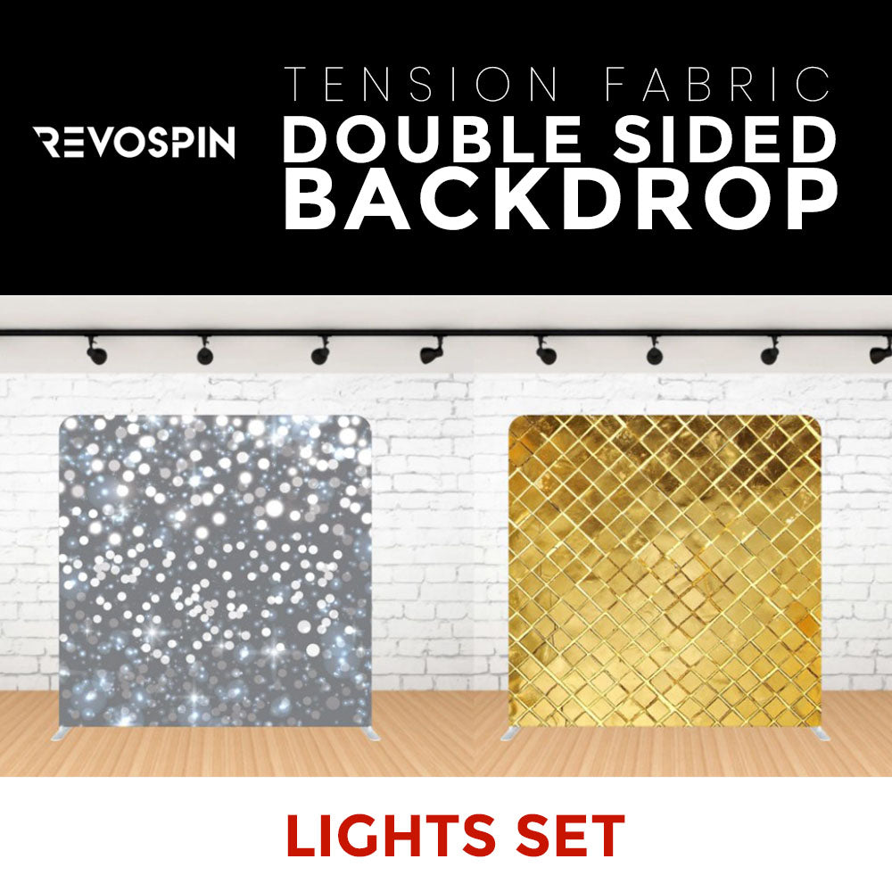 Lights Set-3 Double Sided Tension Fabric Photo Booth Backdrop – RevoSpin