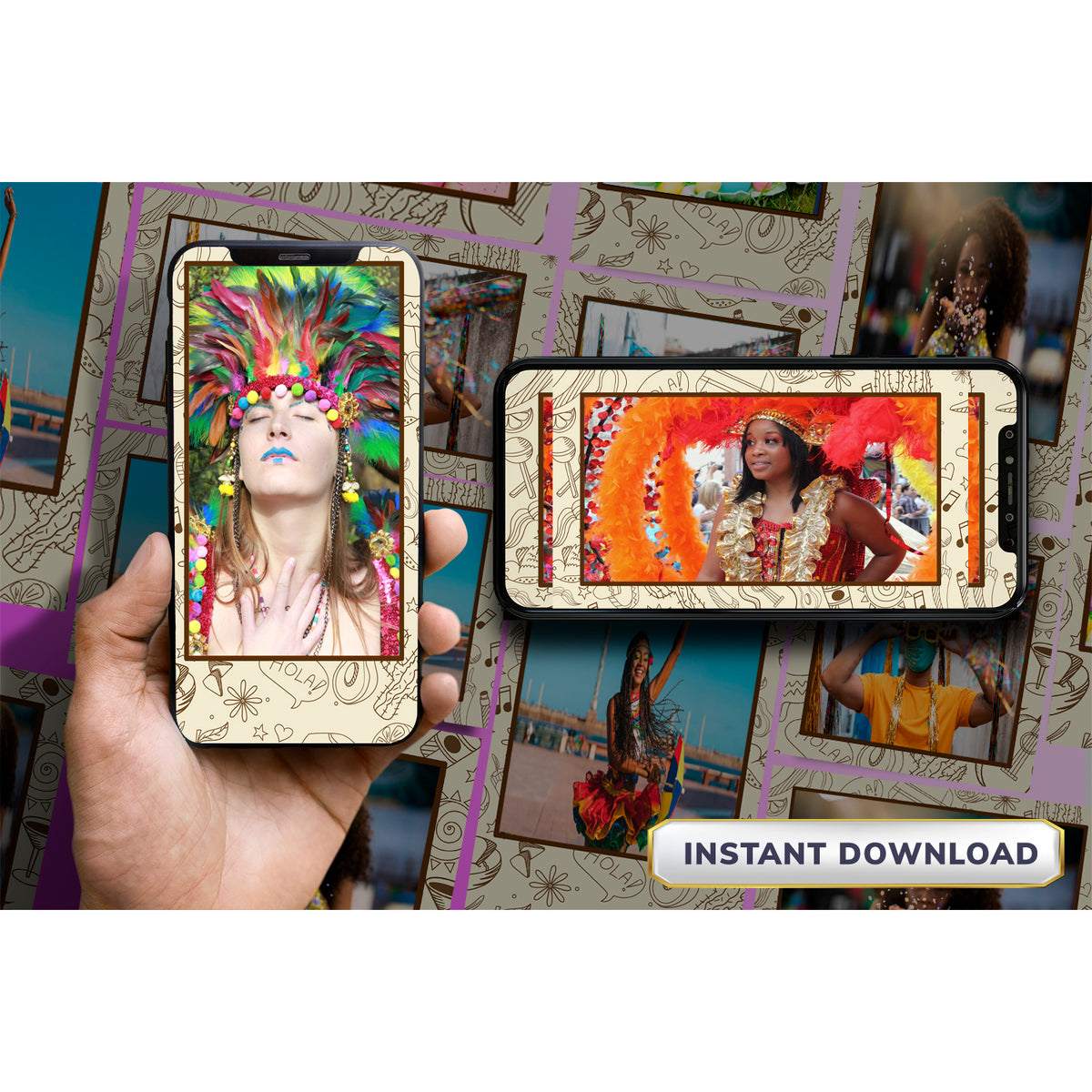 Fiesta Design-10 - 360 Photo Booth Template | RevoSpin