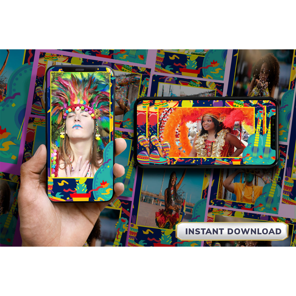 Fiesta Design-1 - 360 Photo Booth Template | RevoSpin