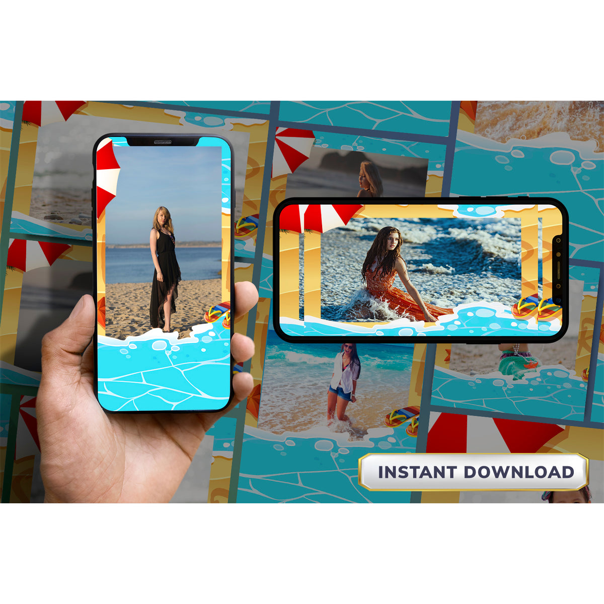 Seasonal Summer Design-1 - 360 Photo Booth Template | RevoSpin