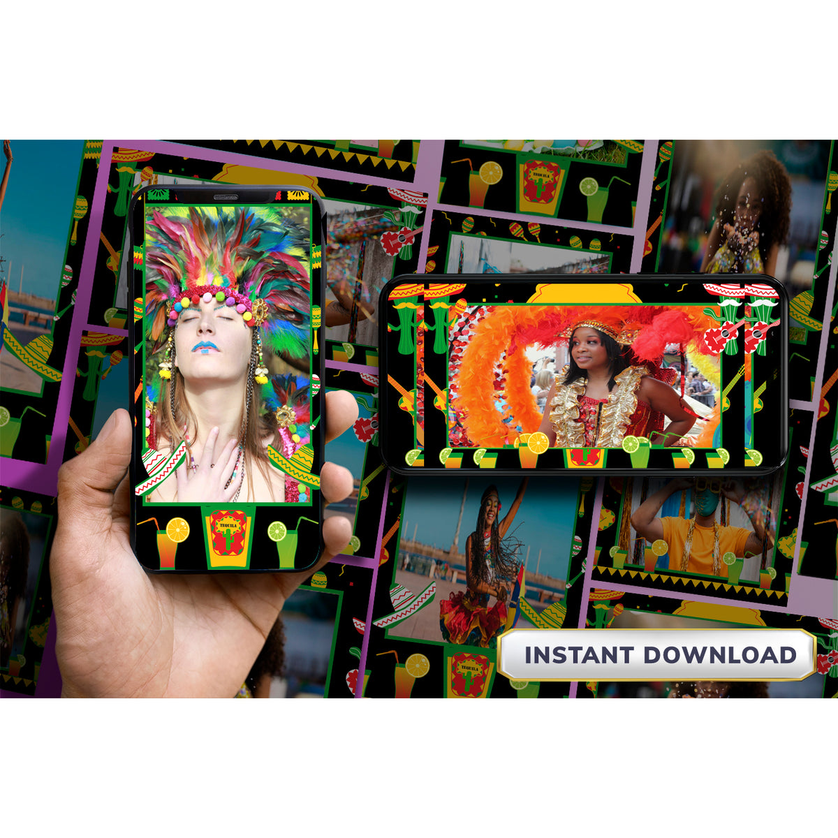 Fiesta Design-2 - 360 Photo Booth Template | RevoSpin