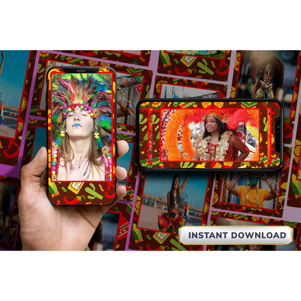 Fiesta Design-3 - 360 Photo Booth Template | RevoSpin