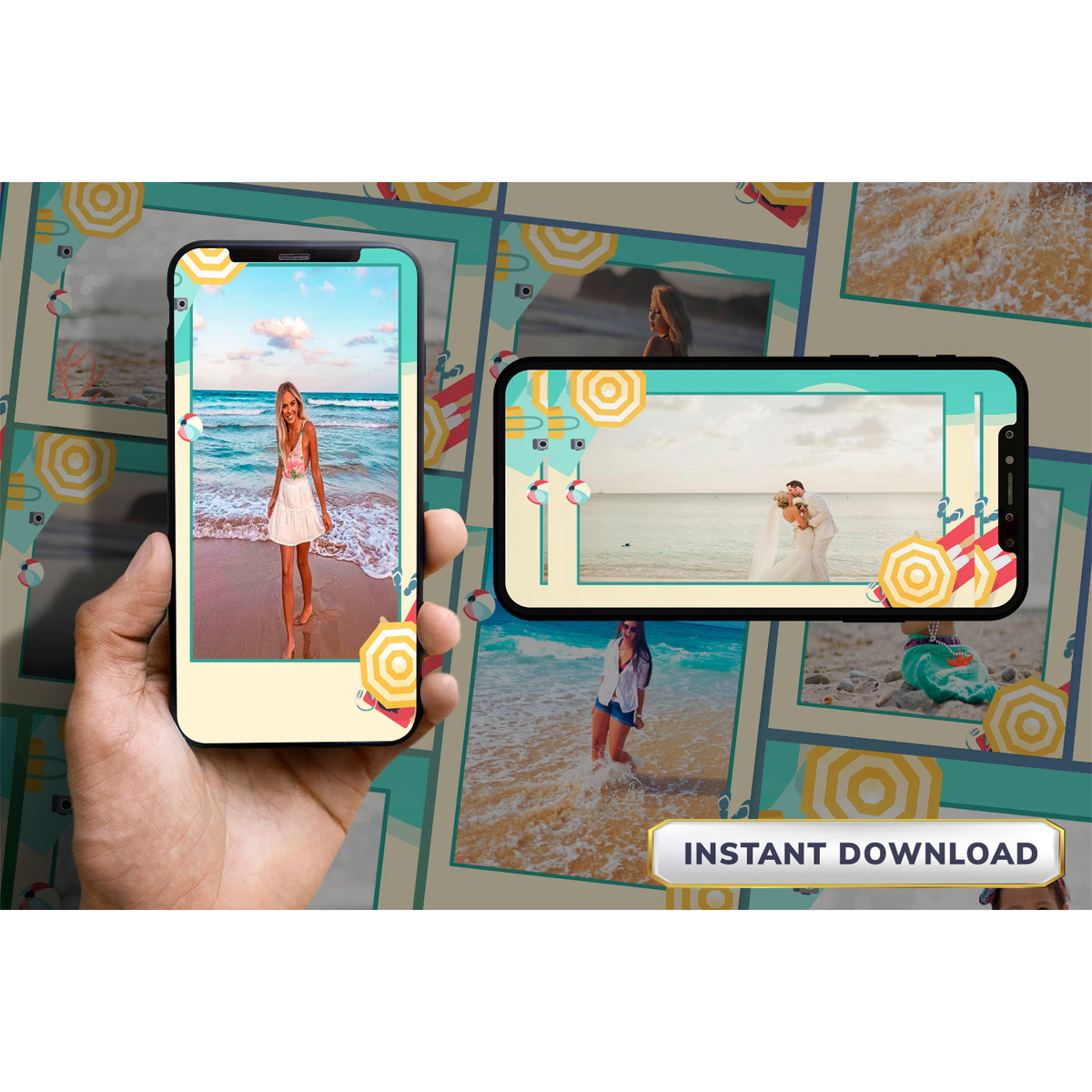 Summer Design-3 - 360 Photo Booth Template | RevoSpin