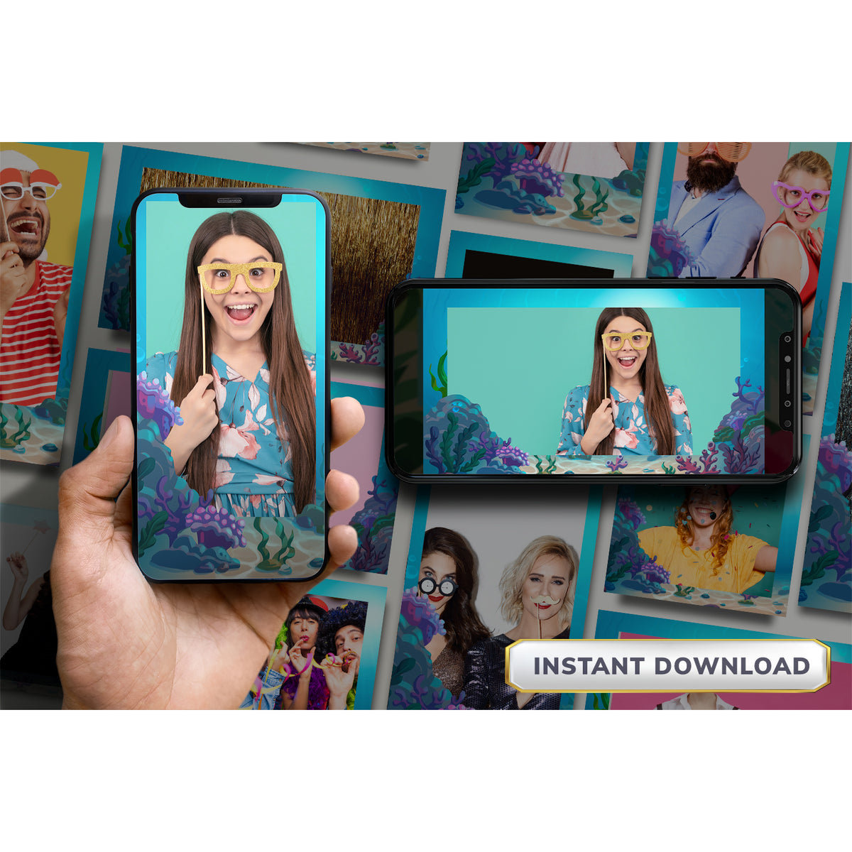 Under The Sea Design-4 - 360 Photo Booth Template | RevoSpin