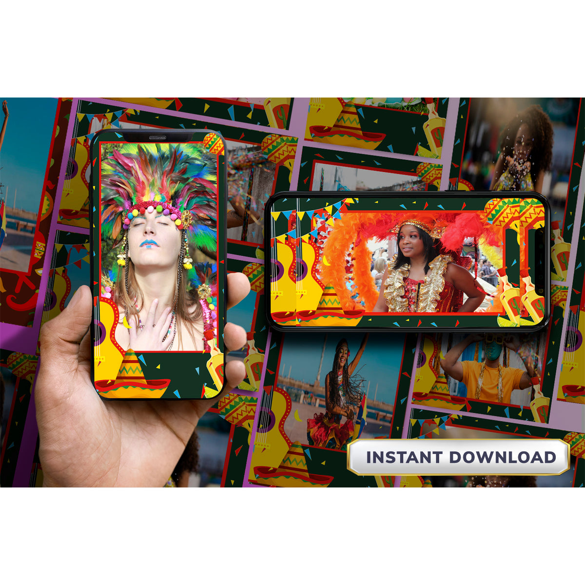 Fiesta Design-4 - 360 Photo Booth Template | RevoSpin