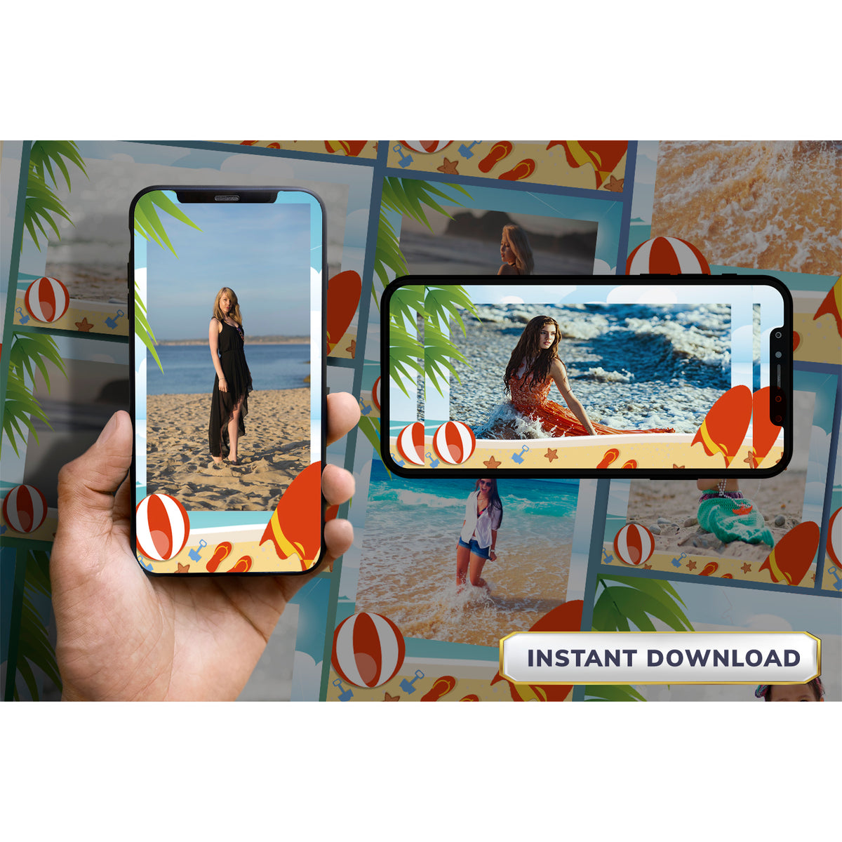 Seasonal Summer Design-4 - 360 Photo Booth Template | RevoSpin