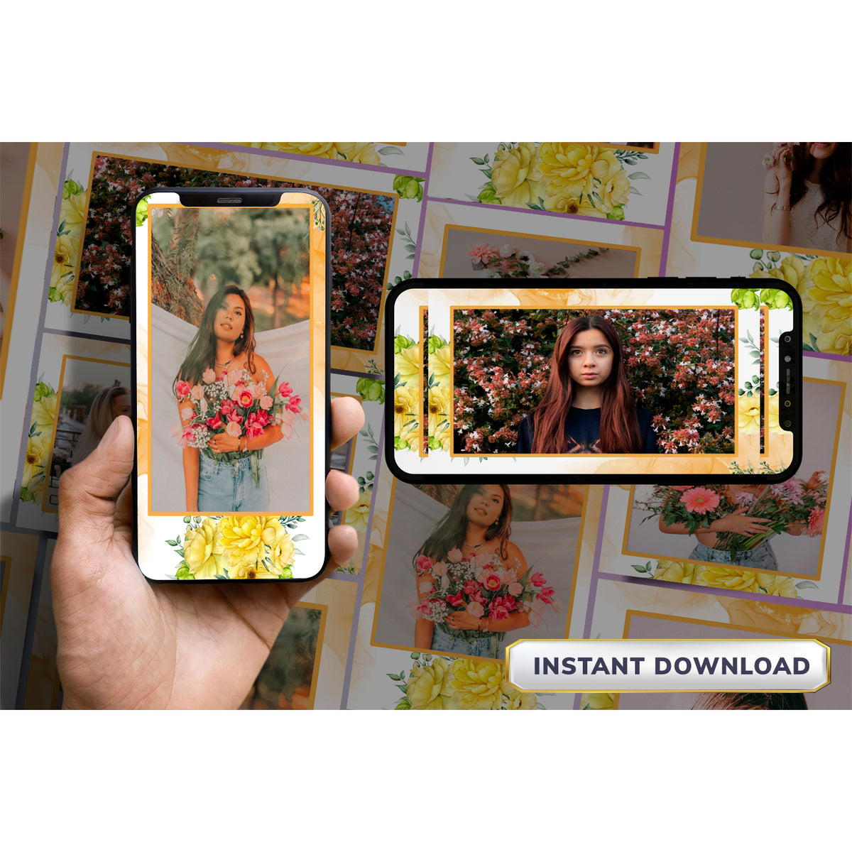 Spring Floral Design-5 - 360 Photo Booth Template | RevoSpin