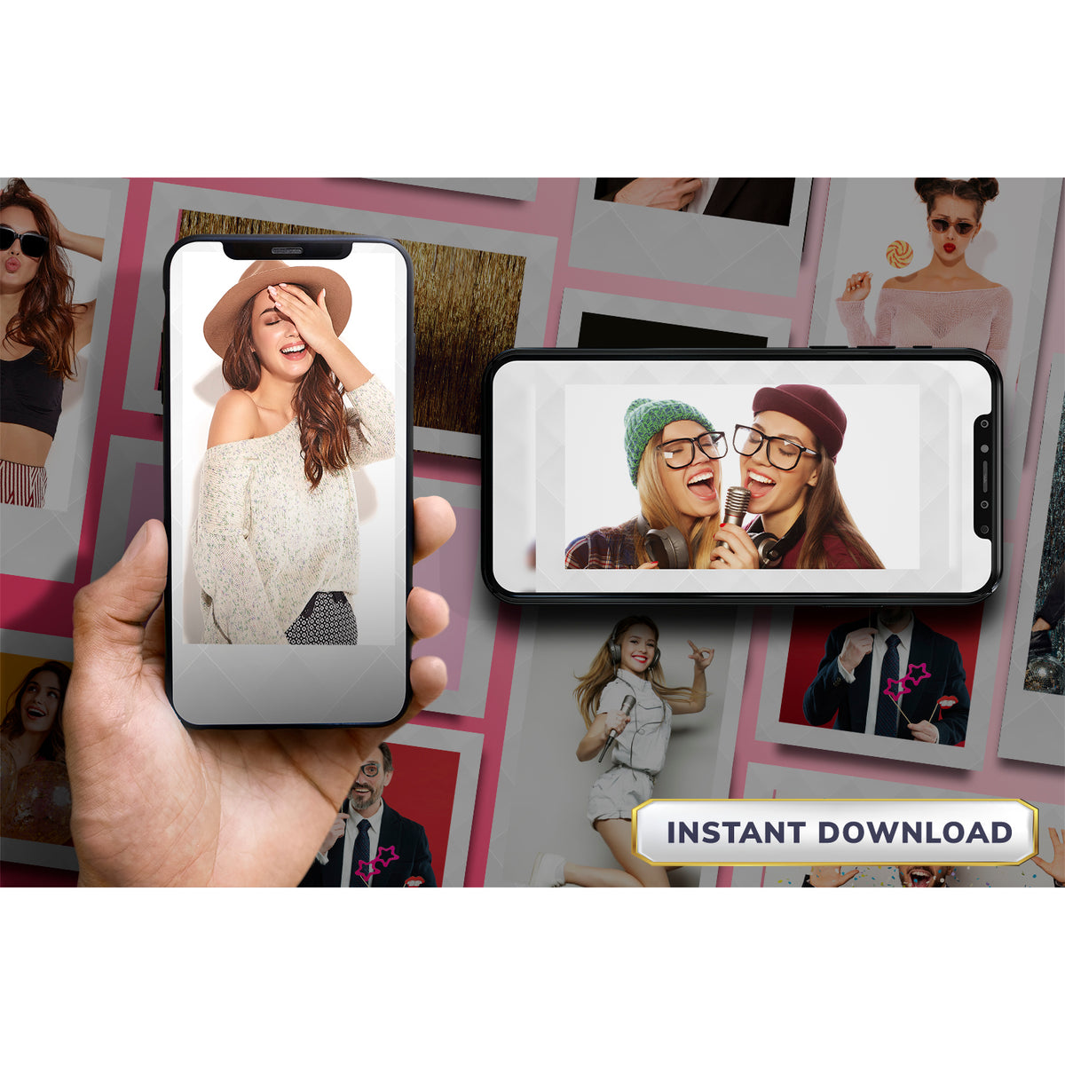 White Background Design-8 - 360 Photo Booth Template | RevoSpin