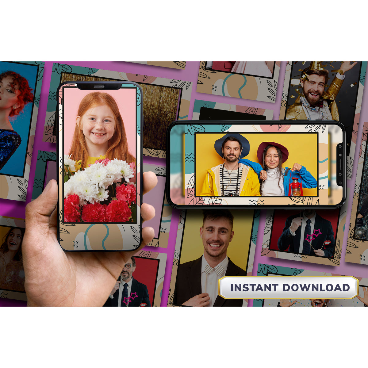 Hand Drawing Design-2 - 360 Photo Booth Template | RevoSpin