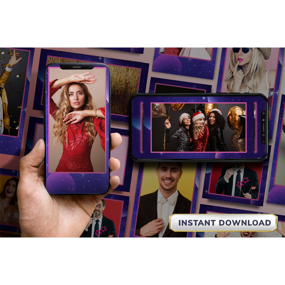 Space and Galaxy Design-2 - 360 Photo Booth Template | RevoSpin